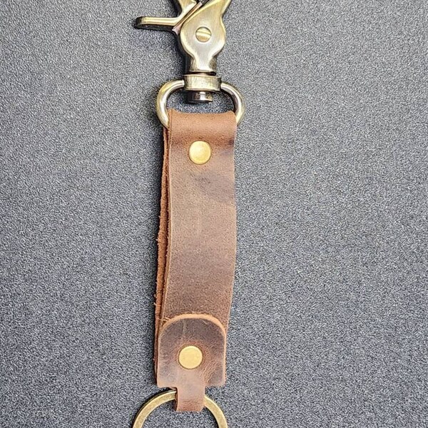 Personalized Leather Keychain, Customized Keyfob, Leather Keychain With ...