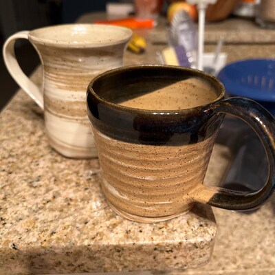 Natural Coffee Mug Marbled Clay Coffee Mug Natural Color Coffee Mug Tea ...