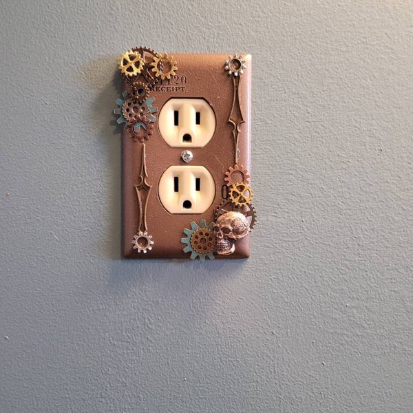 Bronze Industrial / Steampunk Outlet Cover is Individually Handcrafted ...
