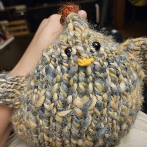 Poppy the Chicken Knitting Pattern ORIGINAL, Knit Chicken Pattern ...