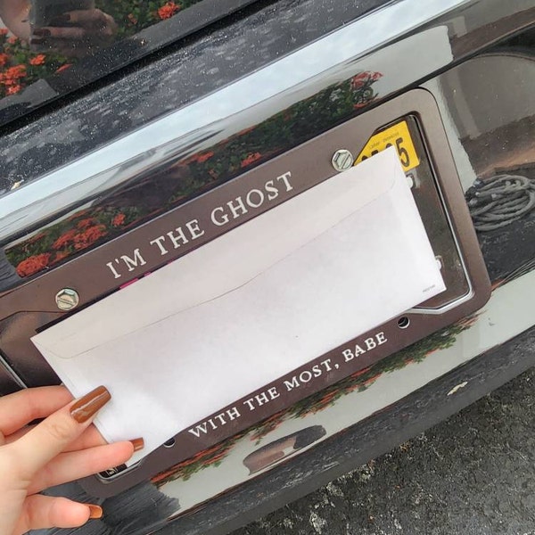 Beetlejuice License Plate Frame Never Trust the Living Goth Car ...