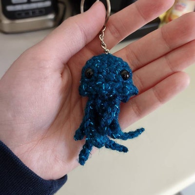 Crochet Jellyfish Keychain Mini Stuffed Jellyfish Couples Keychains - Etsy