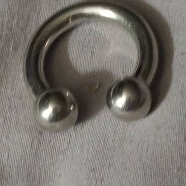 14K Real Gold Curved Barbell Piercing, Lip Barbell, Eyebrow Piercing ...