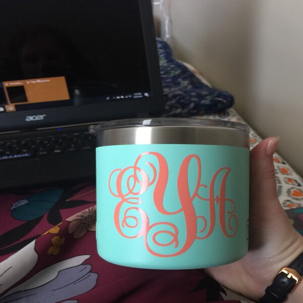 Monogram Decal for Yeti Cup / Personalized Yeti Cup / Yeti Rambler ...