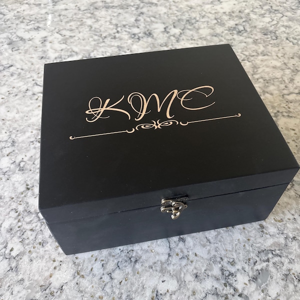 Engraved Keepsake Box – Custom Wooden Memory Box for Couple, Gift for ...