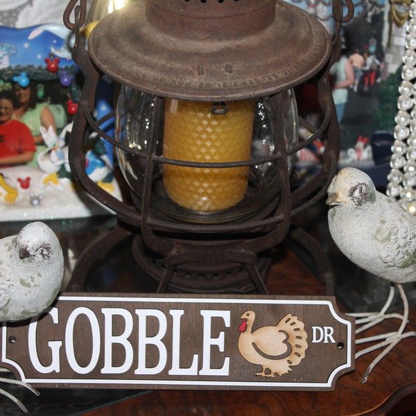 Thanksgiving Road Signs / Fall Decor / Turkey Sign / Tiered Tray Decor ...