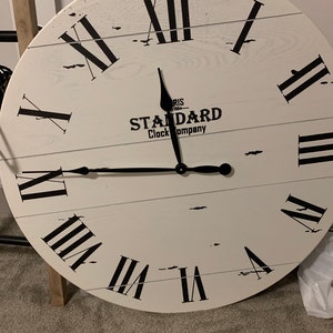 Large Wall Clock Kit With Raised Numbers Pallet Clock DIY Spool Clock ...