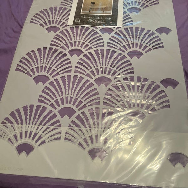 Deco Fans Allover Stencil - DIY Home Improvement - Art Deco Inspired ...