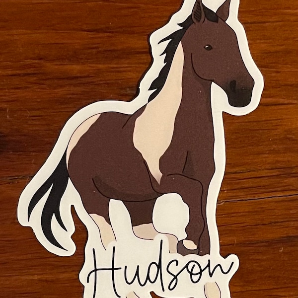 Customizable Horse Vinyl Personal Sticker Decal Gift for Equestrian ...