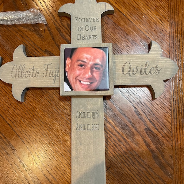 Memorial Cross Personalized for Your Loved One - Ornate Style - Etsy
