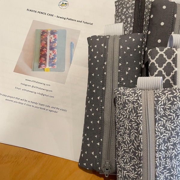 PDF Sewing Pattern Bundle, Notebook Elastic Pencil Case, Agenda Pen ...
