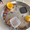 Round Sensory Tray With Painted Rice Kit, Sensory Tray Kit, Rainbow ...