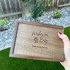 4x6" Wood Memory Box- Custom Engraved Walnut Keepsake Travel Box, Photo ...