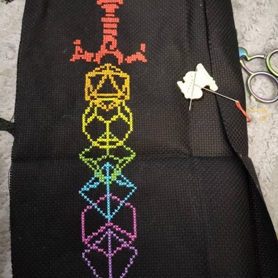 Dice Sword Cross Stitch Pattern PDF Digital Download D20 Dnd Game ...