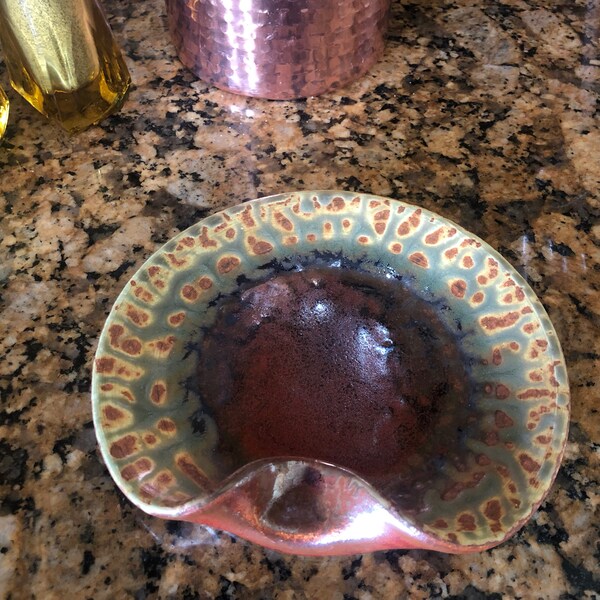 Large Ceramic Spoon Rest, Red Coffee Spoon Rest, Teabag Holder, Pottery ...