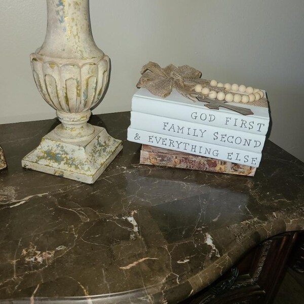 Personalized Farmhouse Books, Customized Books, Stamped Books, Diy ...