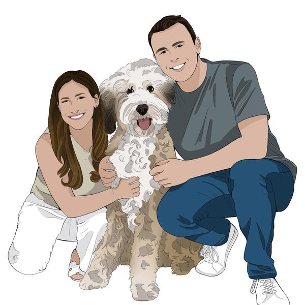 Custom Couple/wedding Drawing, Wedding Portrait, Engagement Drawing ...