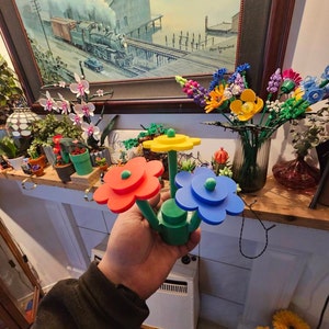 4-piece Jumbo Brick Flowers 3d Printed With Eco-friendly Biodegradable ...