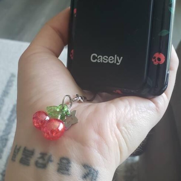 Star Cherry Phone Charm- Cute Aesthetic Cherry Girl Phone Charm - Etsy