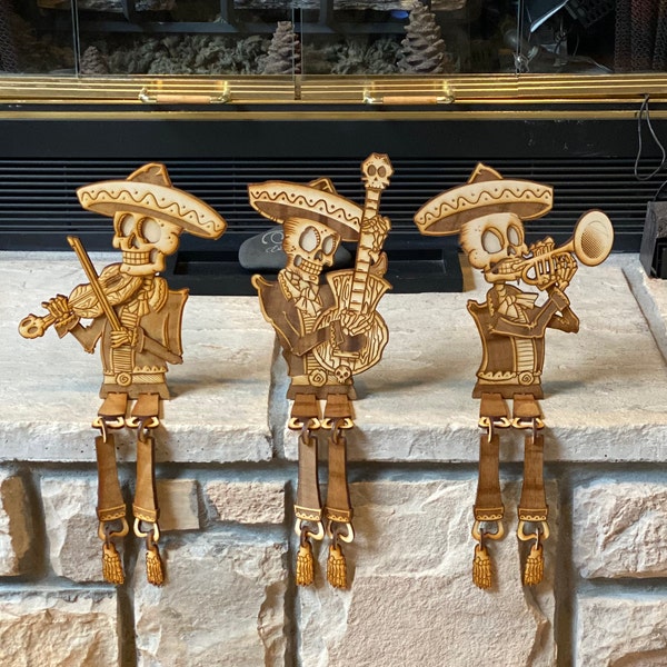 Skeleton Mariachi Band, Laser Cut File Halloween Laser Ready Files ...