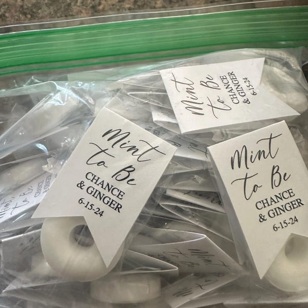 Wedding Mint Favors Bulk Mint to Be Wedding Mint Tags Personalized ...