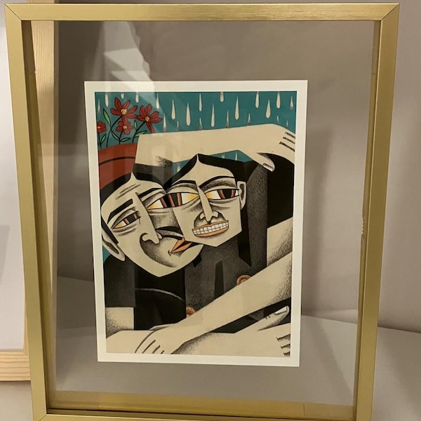 Prickly Love, Ink and Gouache on Arches, Wall Art, Giclee Print, Art ...