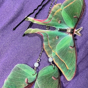 Silk Luna Moth Extra Large Lapel Pin Brooch 3d Three-layered - Etsy