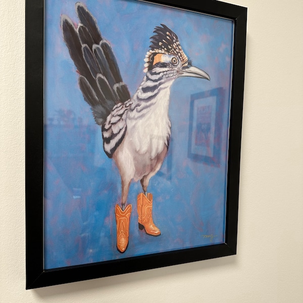 Roadrunner in Boots Art Print: Funny Western Wall Decor - Etsy