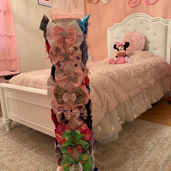 Spinning Bow Carousel.. Custom. Clip / Bow Holder / Storage **READ ...