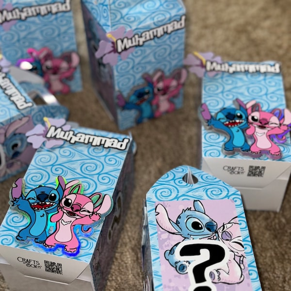 Stitch Favor Box / Stitch Birthday Party / Stitch Birthday Decoration ...