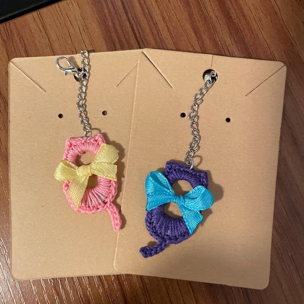 Kitty Kat Crochet Keychain/charm - Etsy