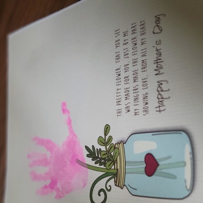 Mommy Handprint Art / Best in the World / Mom Mother's Day Birthday ...