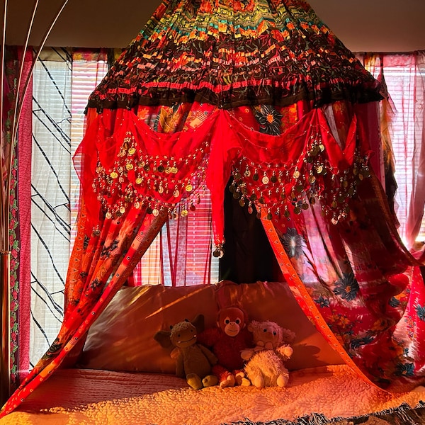 Boho Canopy, Boho Decor, Bed Canopy, Canopy, Fort, Tent, Party Prop ...