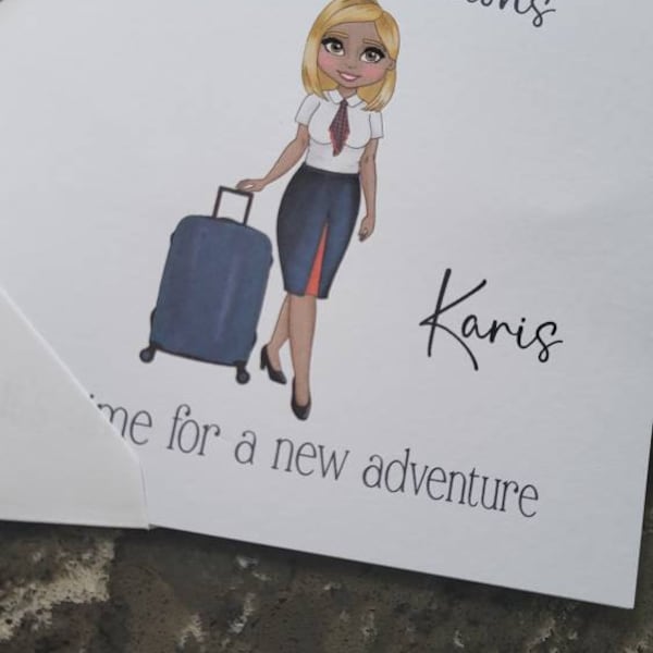 Cabin Crew, Airline, Promotion Personalised Card, Wings Card, Aviation ...
