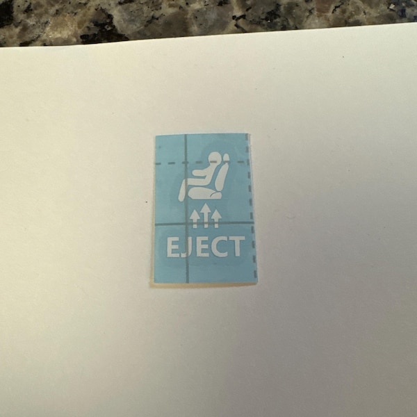 Eject Button Decal, Car Decal, Eject Passenger Button, Blank Button ...