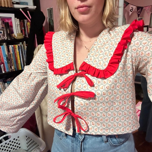 TIE Blouse Base + LANTERN Sleeve + PEGGY Collar //bundle // Digital Pdf // Sewing Pattern // Diy ...