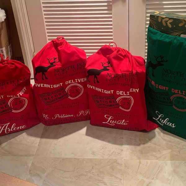 Jumbo Santa Bag, Oversized Santa Sack, Christmas Bag, Personalized ...