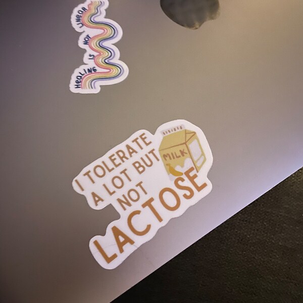 Don’t Tolerate Lactose Laptop Stickers, Funny Stickers, Sarcasm Laptop ...