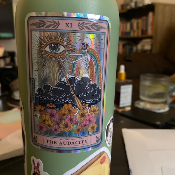 The Audacity Tarot Card Holographic Sticker, Audacity Tarot Card ...