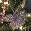 Handmade Snowflake CHRISTMAS Tree Decoration/ornament in White and Gold ...