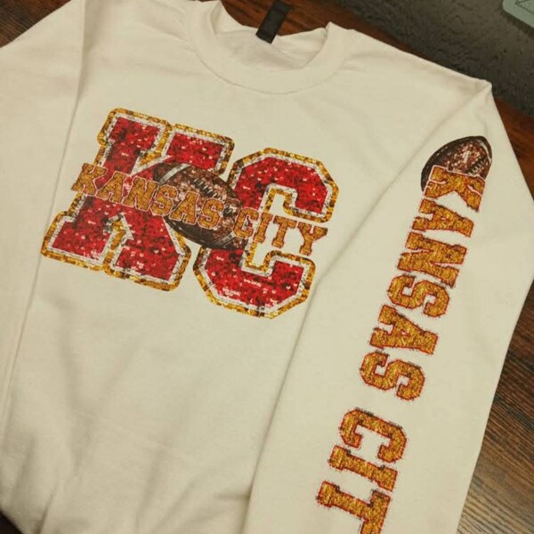 KC Football Faux Hat Patch PNG Instant Download DTF Digital Design ...