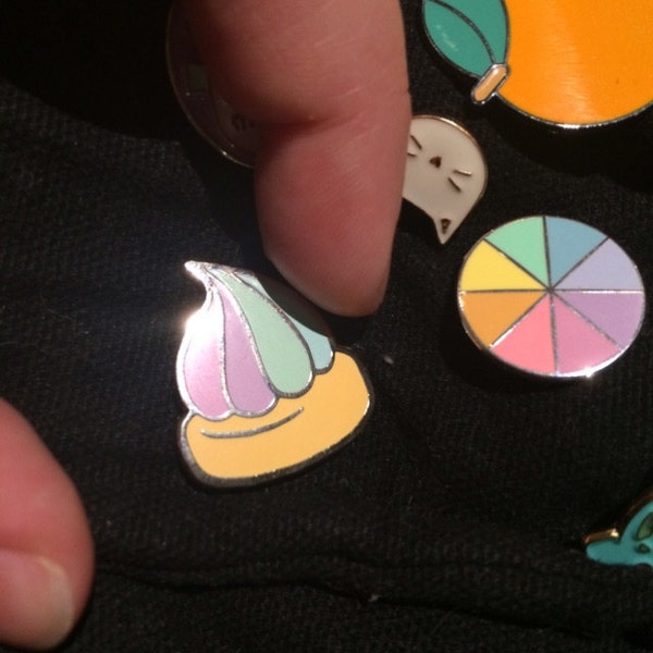 Pastel Iced Gem Biscuit Enamel Pin / Pin Badge - Flair - Enamel Badge ...