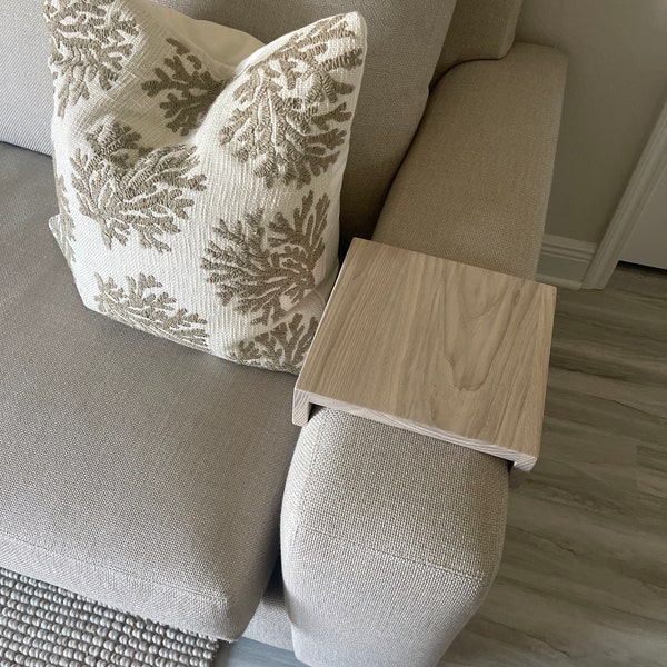 Walnut Sofa Side Table Walnut Couch Side Table Sofa Arm Table Couch Arm ...