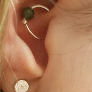 Small Cartilage Hoop, Silver Daith Earring, Piercing Earring, Single ...