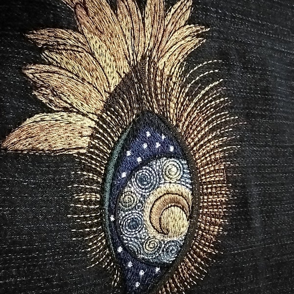 Starry Night Eye Machine Embroidery Design: Van Gogh Art (4x5, 5x7, 6x8 ...