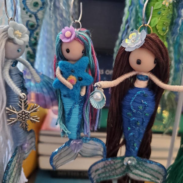 Pinocchio Fairy Doll, Blue Fairy Ornament, Handmade Bendy Doll, Waldorf ...