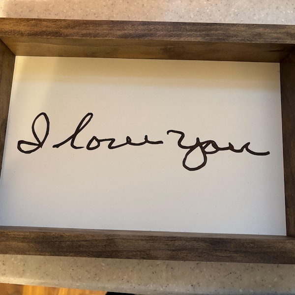 Actual Handwriting Gift Engraved Memorial Gift Custom Handwriting Sign ...