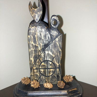 Druid/ God Lugh Statue/ Wooden Figure of Celtic God/ Altar - Etsy