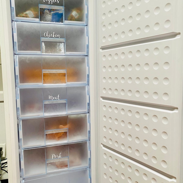 Custom Fridge Drawer Labels: Vinyl Decals, Kitchen Organization - Etsy
