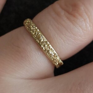 Antique Wedding Ring Baroque Vintage Wedding Band Italian - Etsy